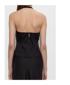 Cult Gaia Elorae Halterneck Top - Black