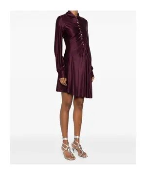 Rabanne Asymmetrical Draped Shirt Dress