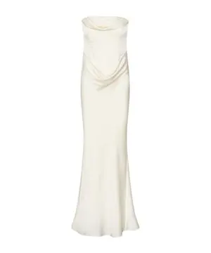 ROTATE BY BIRGER CHRISTENSEN Corsage Draped Long Dress - No