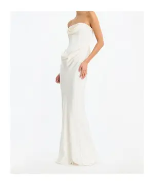 ROTATE BY BIRGER CHRISTENSEN Corsage Draped Long Dress - No