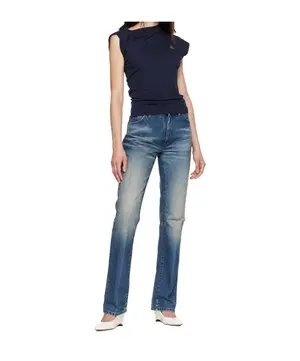 VIVIENNE WESTWOOD Orb Logo Sleeveless Top - Navy