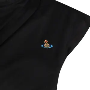 VIVIENNE WESTWOOD Orb Logo Cap Sleeve Top - Black