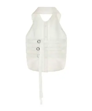 Blumarine Strappy Cropped Gilet Jacket