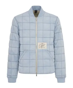 Moose Knuckles Quilted Bomber Jacket - Gray