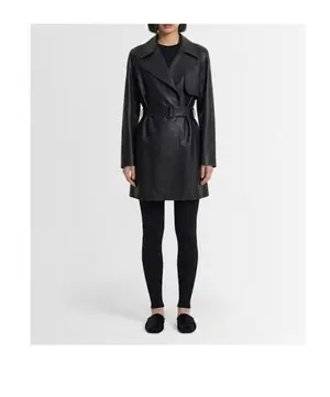 THE ROW Siempre Soft Calf Leather Short Coat