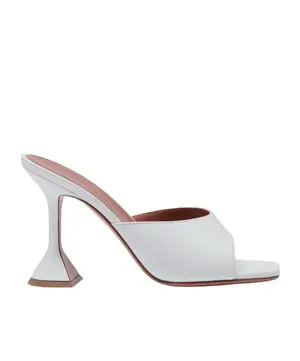 Amina Muaddi Square-toe High-heeled Sandals - White