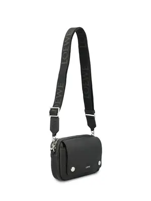 Loewe Logo Embossed Zipped Messenger Bag