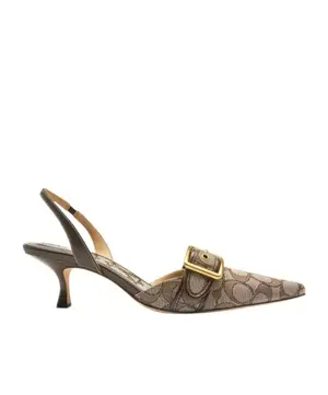 COACH Signature Jacquard Slingback Sandals