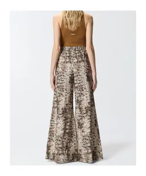 Pinko Printed Wide-leg Trousers