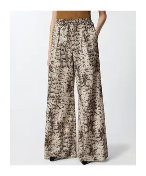 Pinko Printed Wide-leg Trousers