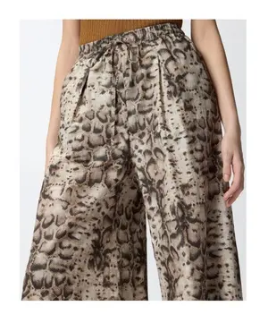 Pinko Printed Wide-leg Trousers