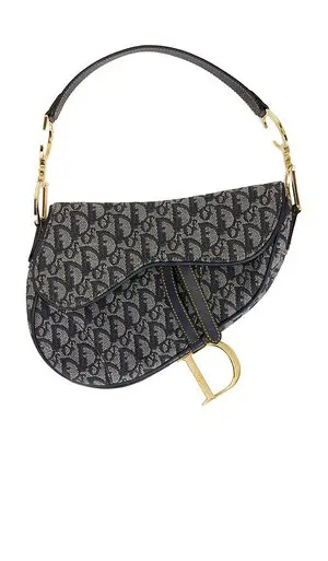 FWRD RENEW Dior Trotter Oblique Saddle Bag - Blue
