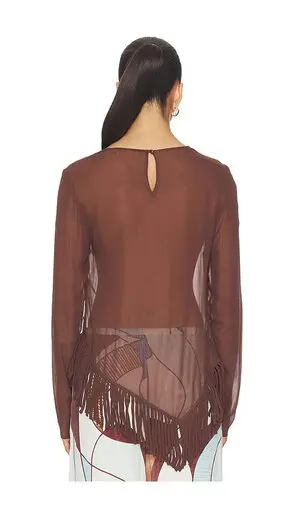 ROAME. Roame Barca Fringe Top