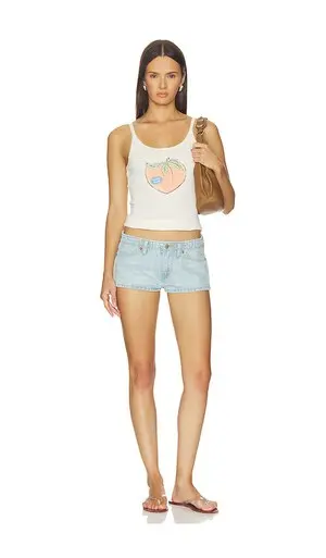 RE/DONE Lace Strap Tank Peachy Keen In . Also