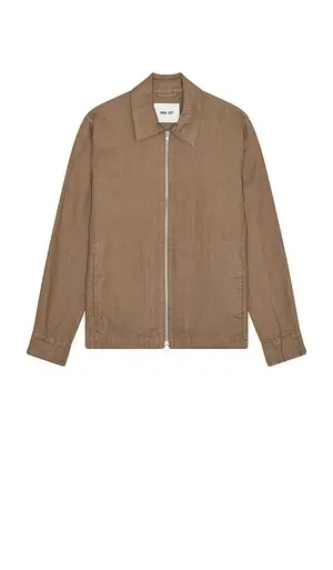 Nn07 Alban 1454 Linen Overshirt - Brown