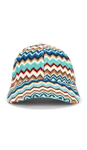 Missoni Zigzag Knit Baseball Cap - Blue