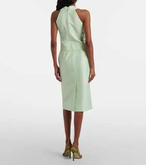 SHUSHU/TONG Sequined Midi Skirt In Mint