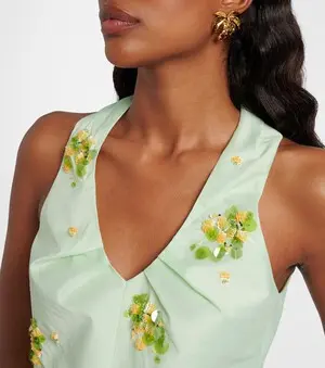 SHUSHU/TONG Sequin Embellished Top - Green
