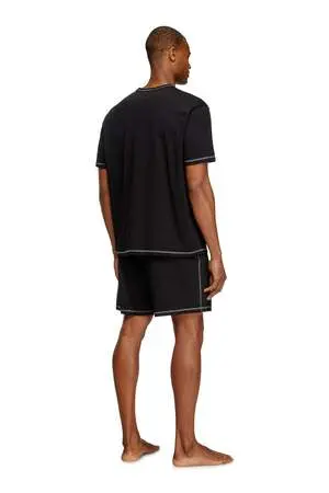 DIESEL® Short Pajamas Set In Cotton Jersey - Black