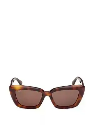 Max Mara Rectangle Frame Eyeglasses - Brown
