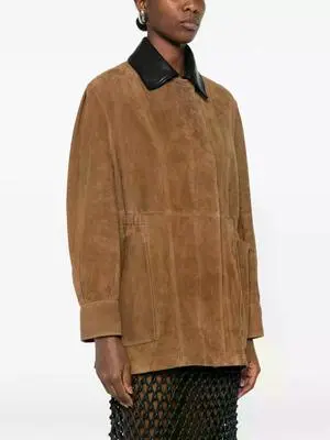 Nour Hammour Grange Suede Jacket - Brown