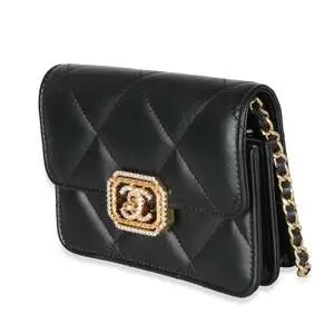 Chanel Quilted Calfskin Strass Flap Bag