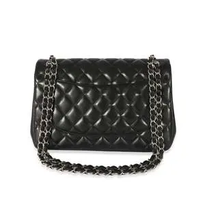 Chanel Quilted Lambskin Classic Double Flap Bag - Black