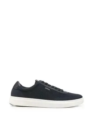 Emporio Armani Round-toe Lace-up Sneakers - Blue