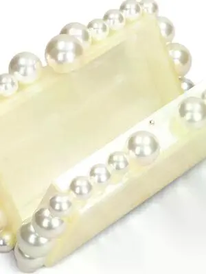 Cult Gaia Eos Pearl-embellished Clutch Bag