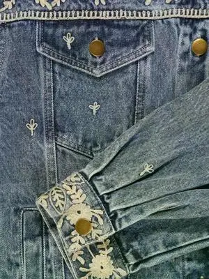 MAISON HOTEL Loretta Embroidered Denim Jacket