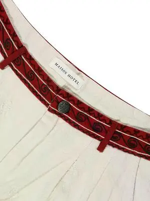 MAISON HOTEL Gilberto Embroidered Wide-leg Trousers