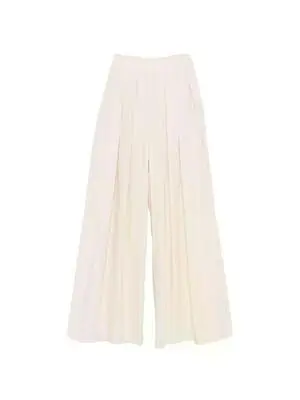 MARC ELLIS Pleated Palazzo Pants - Neutrals