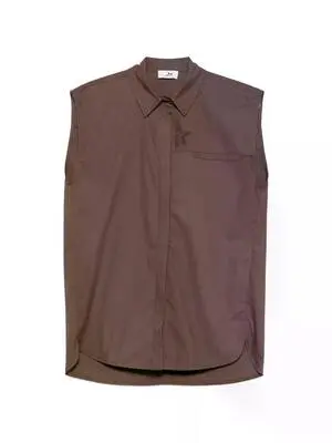 MARC ELLIS Sleeveless Logo Embroidered Shirt