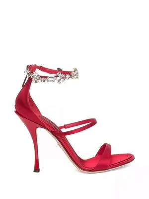 Dolce & Gabbana Embellished Stiletto Sandals - Red