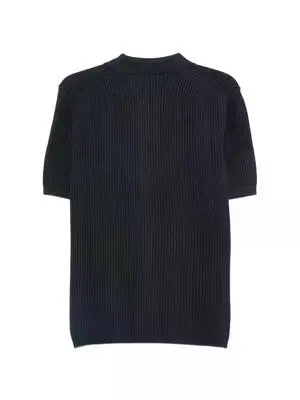 Marc O'polo Ribbed-knit Polo Shirt - Blue