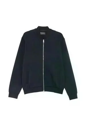 Marc O'polo Ribbed-trim Zip-up Sweatshirt - Blue