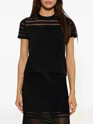 Rag & Bone Ladder-stitch Short-sleeve Sweater