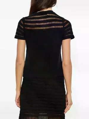 Rag & Bone Ladder-stitch Short-sleeve Sweater