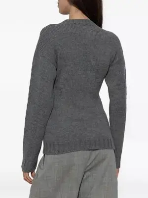 JIL SANDER Ribbed-knit V-neck Sweater