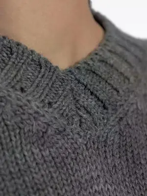 JIL SANDER Ribbed-knit V-neck Sweater