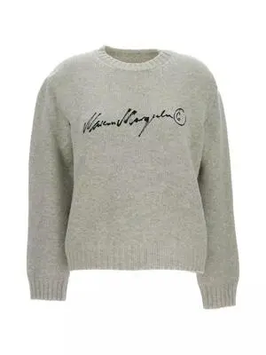 MAISON MARGIELA Logo Print Cut-out Sweater