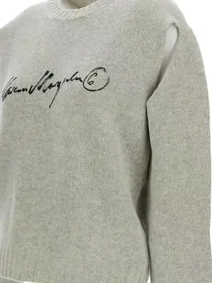 MAISON MARGIELA Logo Print Cut-out Sweater