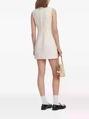 SELF-PORTRAIT Bouclé Frayed-edge Mini Dress
