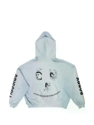 PALY Graphic Print Distressed Hoodie