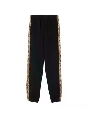 Burberry Check-trim Cotton Jogging Pants