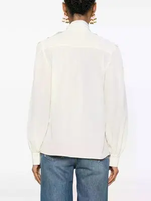 Chloé Lace-panelled Pussy-bow Blouse