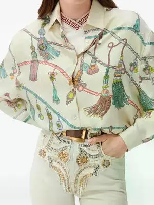 Versace Printed Silk Twill Shirt