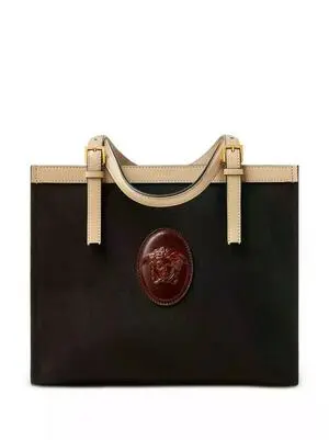 Versace Rivière Canvas Tote - Black