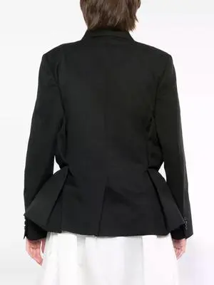 Comme Des Garçons Twill Blazer With Pleated Details
