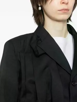 Comme Des Garçons Twill Blazer With Pleated Details